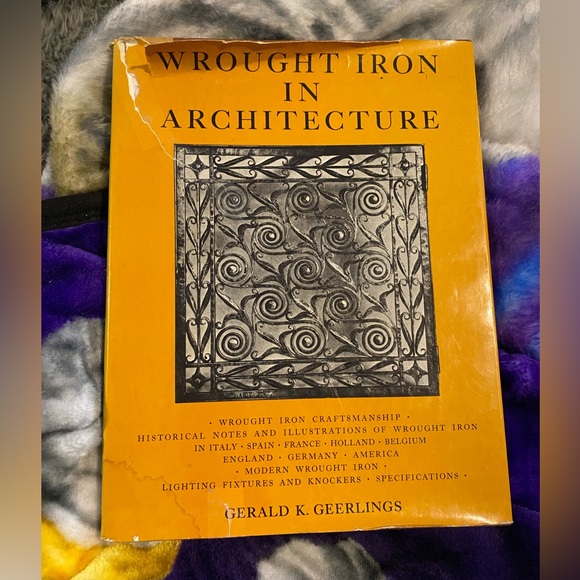 Wrought Iron | Other | Vintage Wrought Iron In Architecture Hard Cover ...